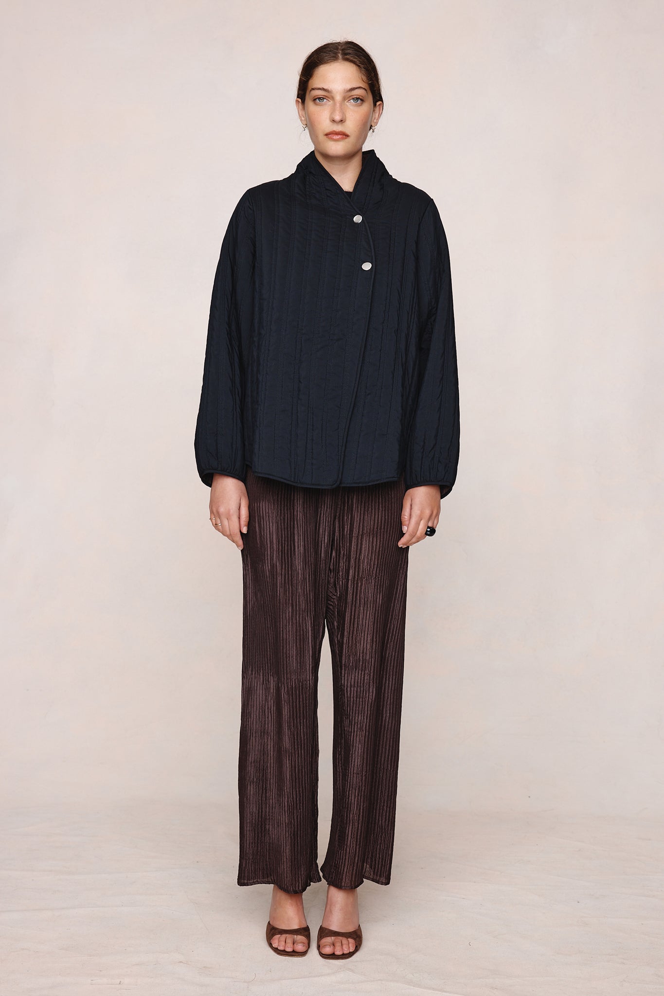 AGNES JACKET - BLACK / TAPENADE | Marle